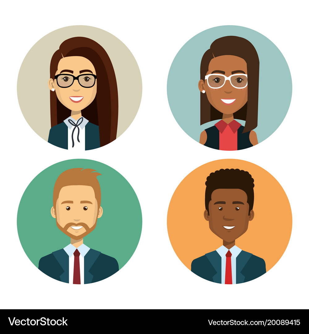 Group of businespeople teamwork Royalty Free Vector Image