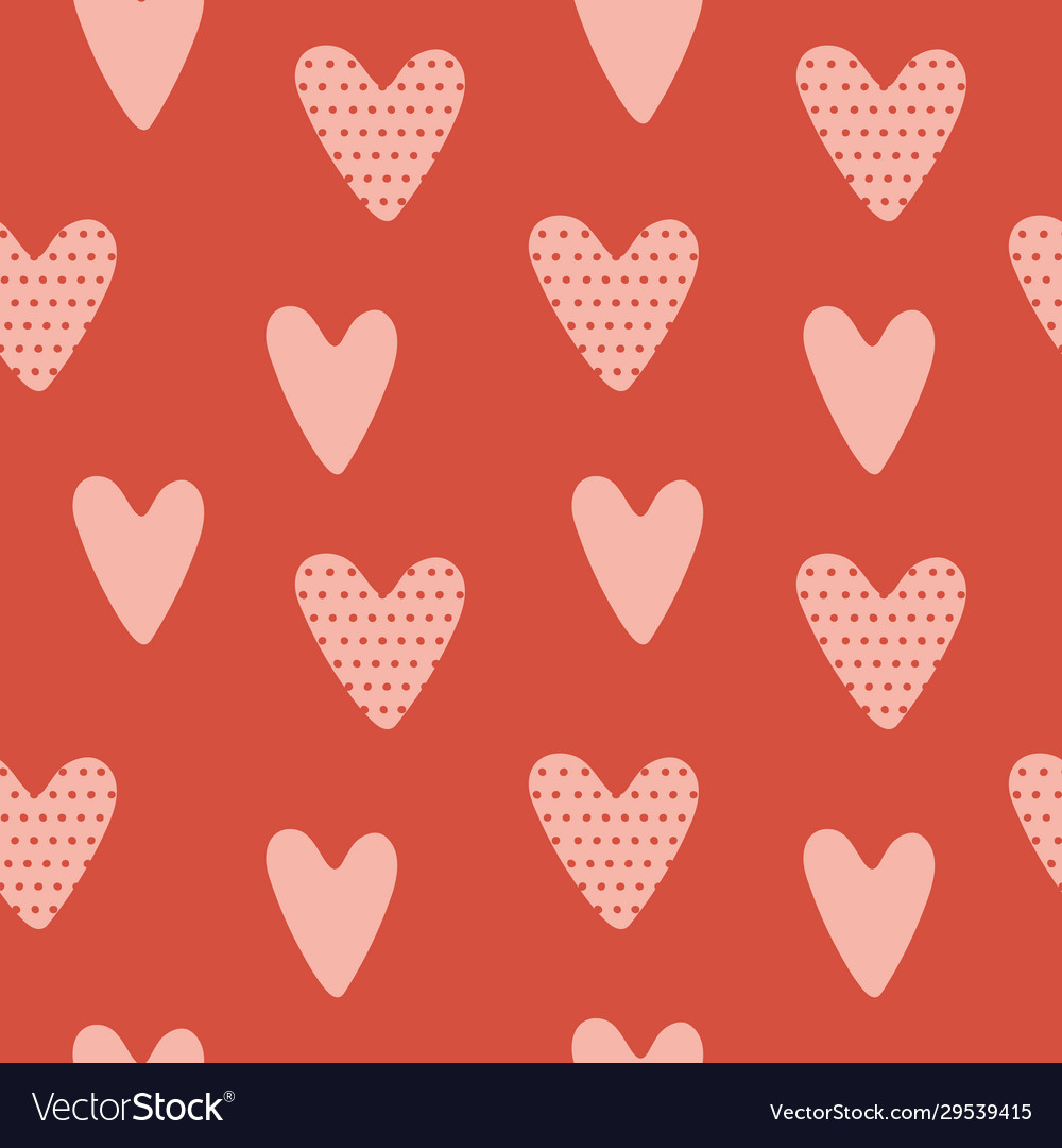 Heart pattern hand drawn design elements Vector Image