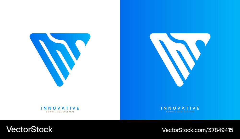 Letter mt logo design symbol Royalty Free Vector Image