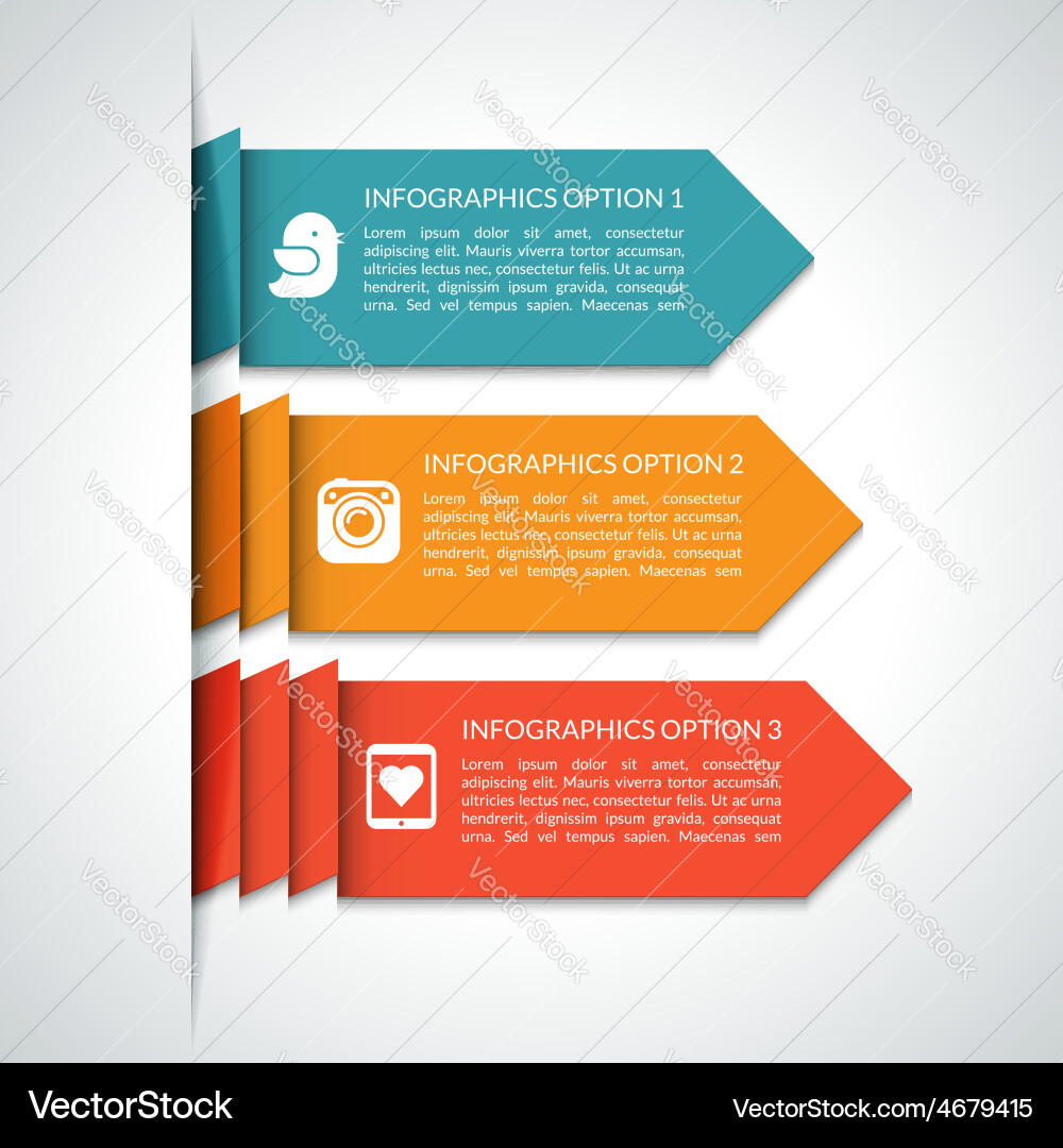 Modern arrow infographic elements Royalty Free Vector Image
