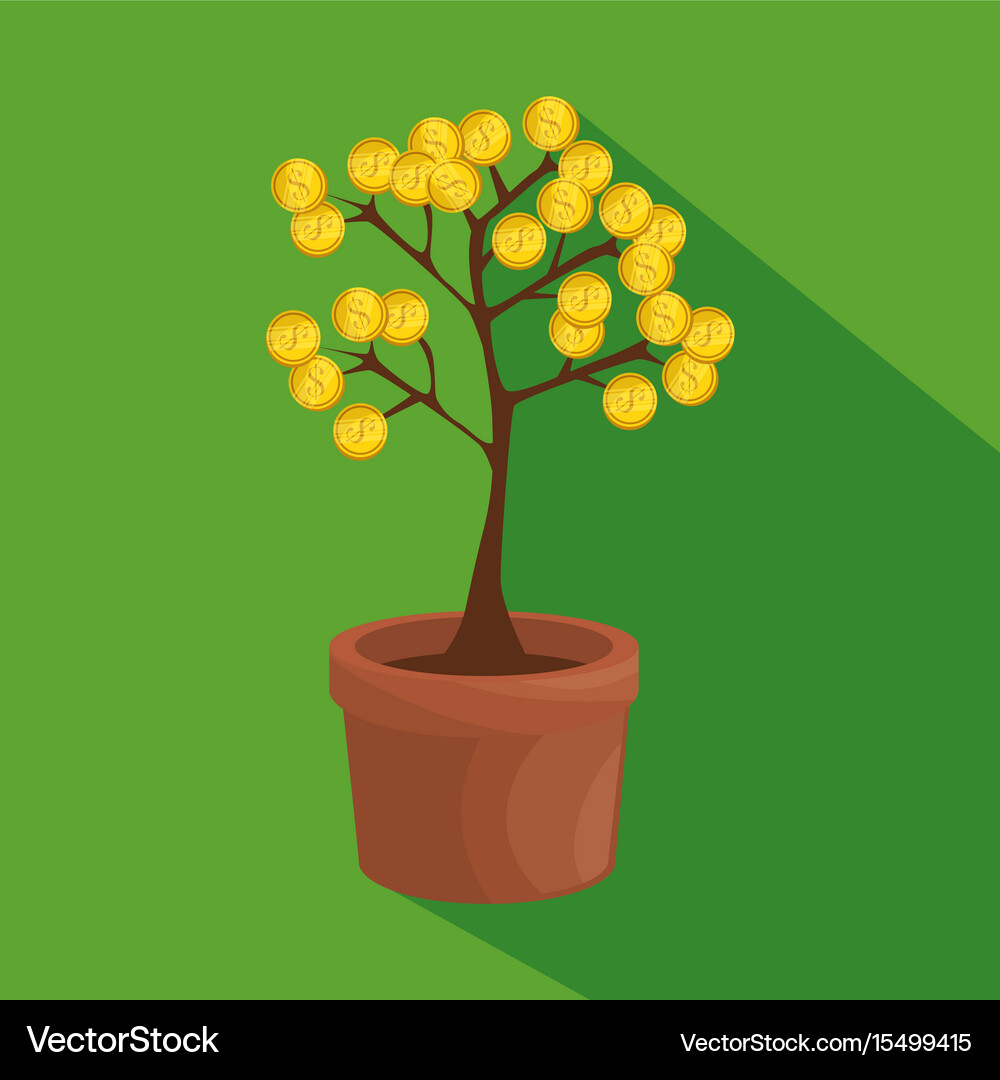 Money tree business concept Royalty Free Vector Image