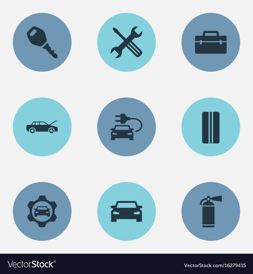 Set of simple car icons Royalty Free Vector Image