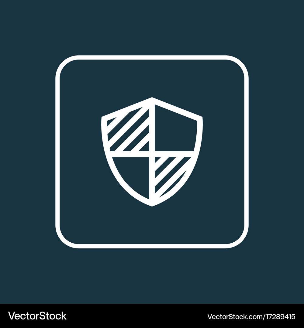 Shield outline symbol premium quality isolated Vector Image