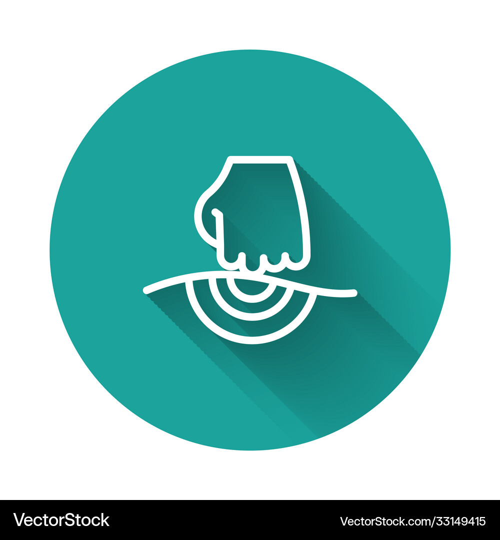 White line massage icon isolated with long shadow Vector Image