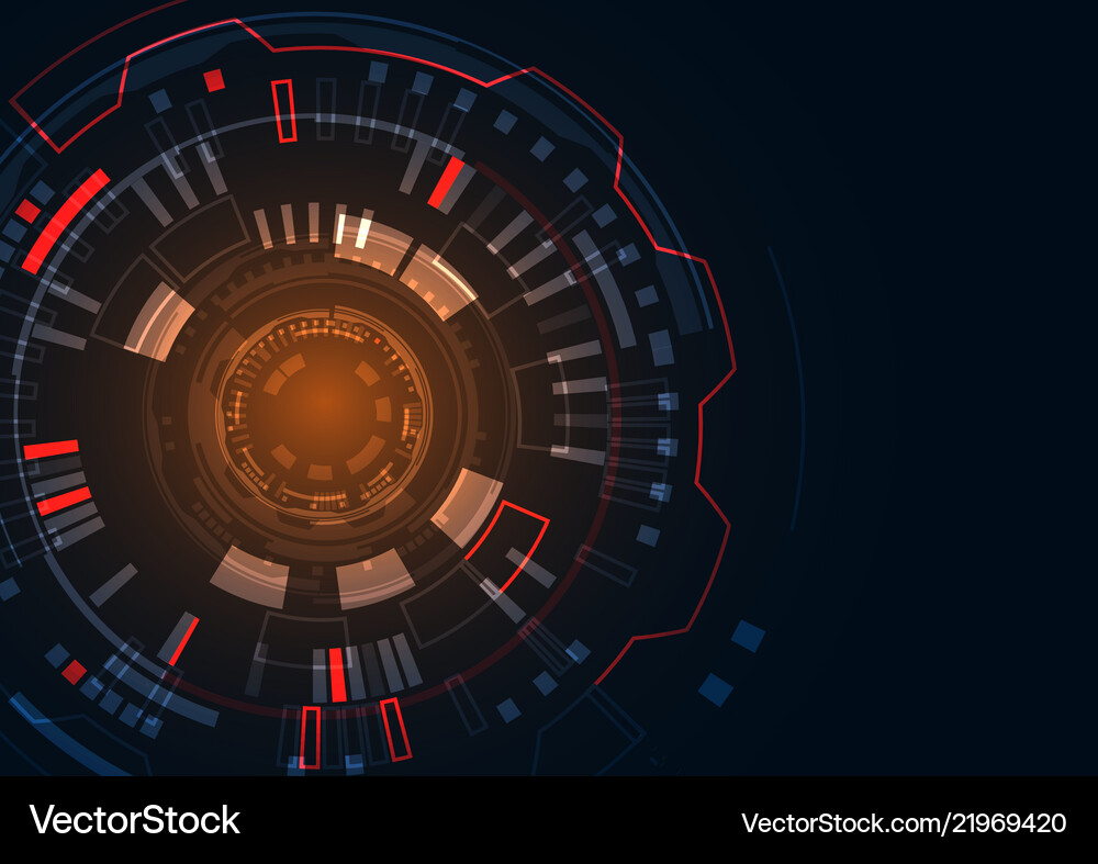 Abstract geometric technology shape of glowing Vector Image
