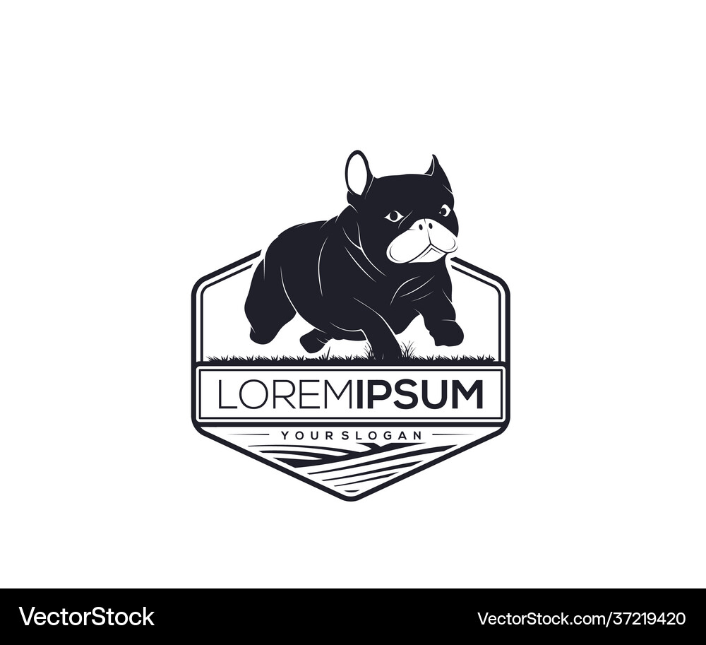 Adventure dog icon logo design template Royalty Free Vector