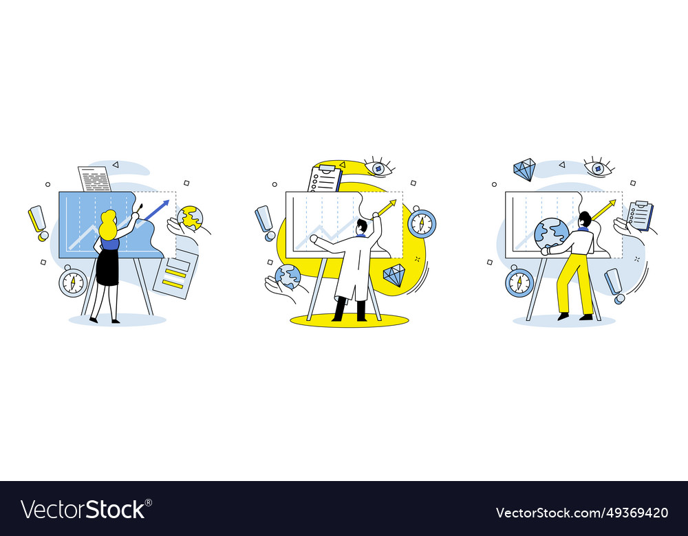 Data Visualization Research Is Essential Vector Image