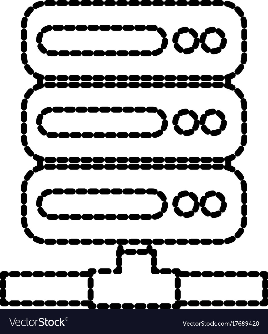 Database center server information system Vector Image
