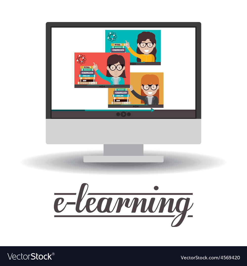 E-learning design Royalty Free Vector Image - VectorStock
