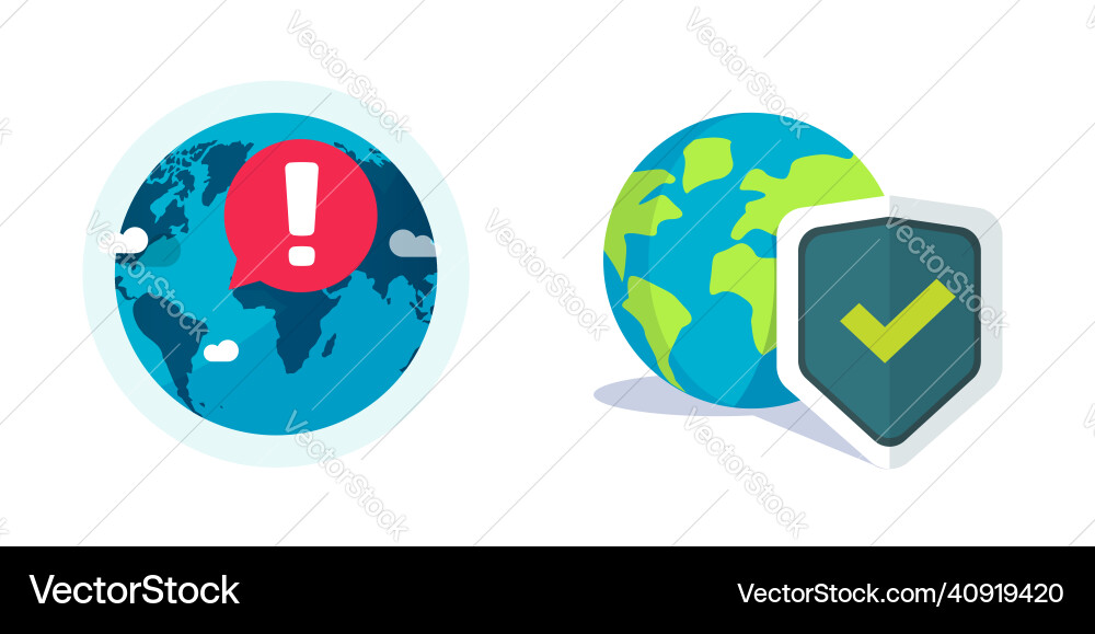 Earth globe shield protection as world planet safe