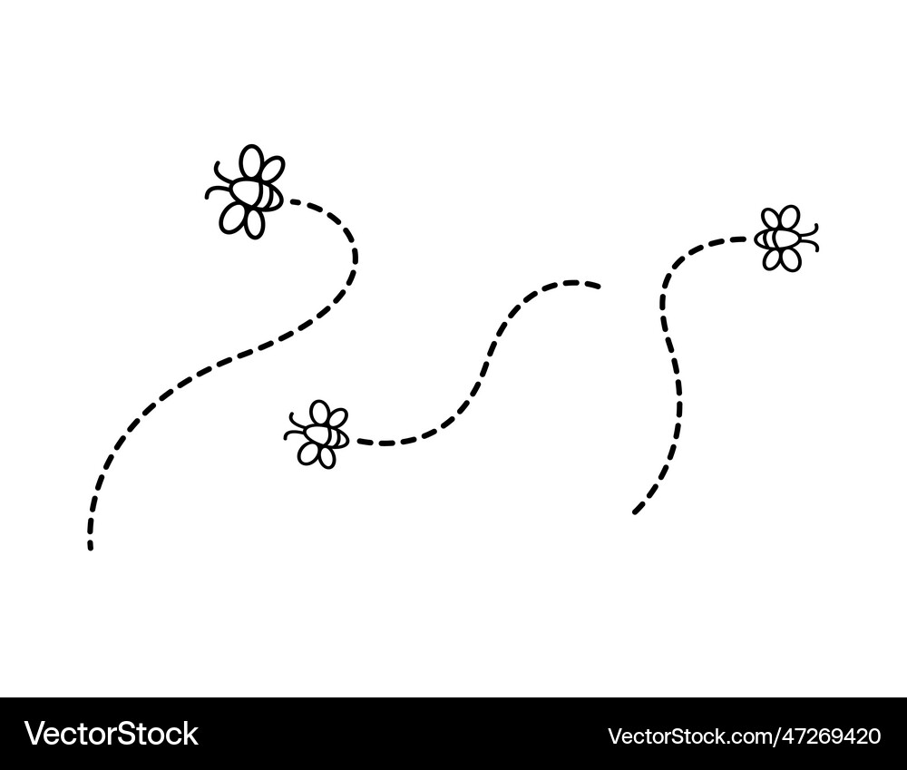 Flying bee design Royalty Free Vector Image - VectorStock