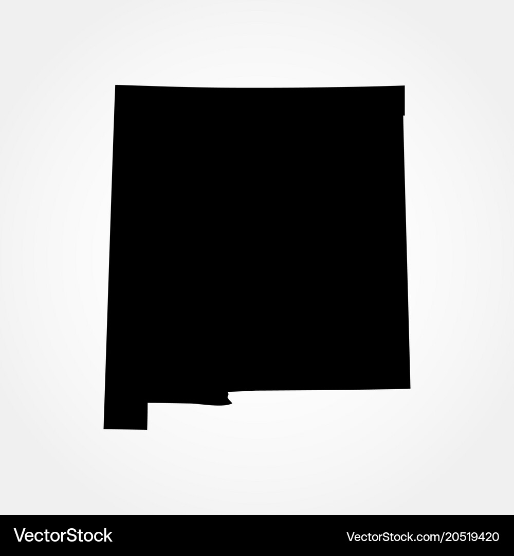 Map us state new mexico Royalty Free Vector Image