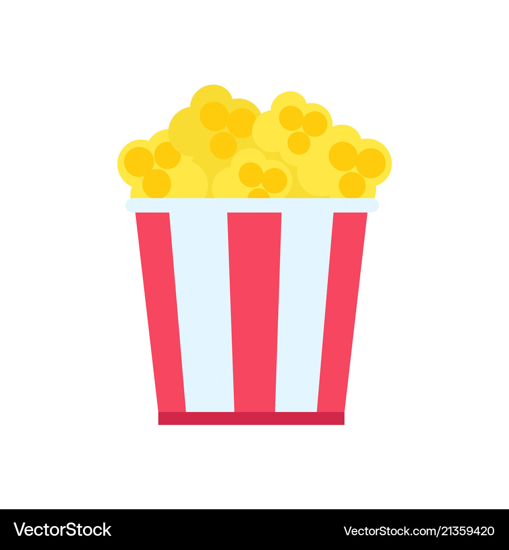 Pop corn in big cup poster Royalty Free Vector Image