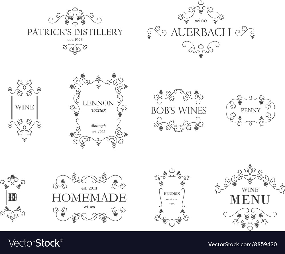 Swirly frames set Royalty Free Vector Image - VectorStock
