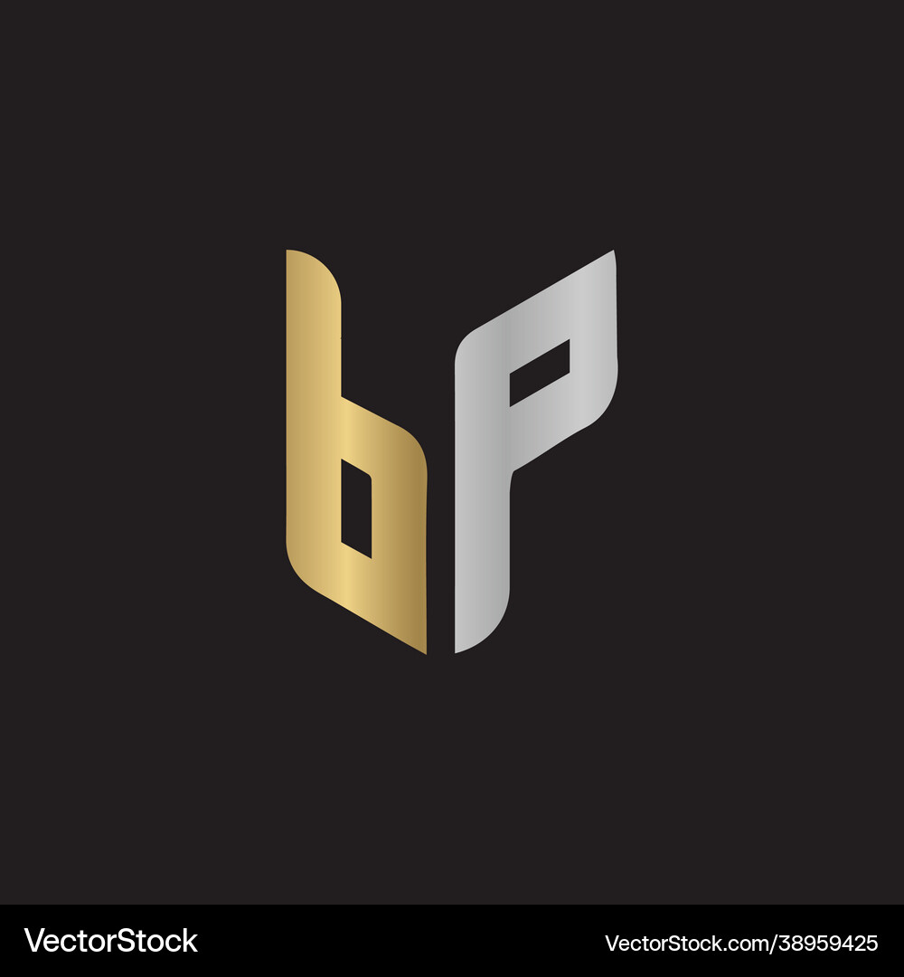 Bp or pb logo and icon design Royalty Free Vector Image