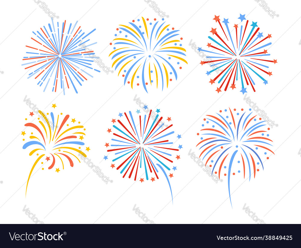 Firework pattern display celebration Royalty Free Vector