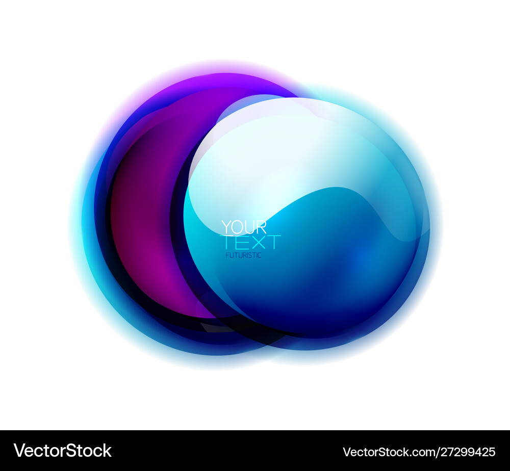 Glass shiny abstract logo or web banner box Vector Image