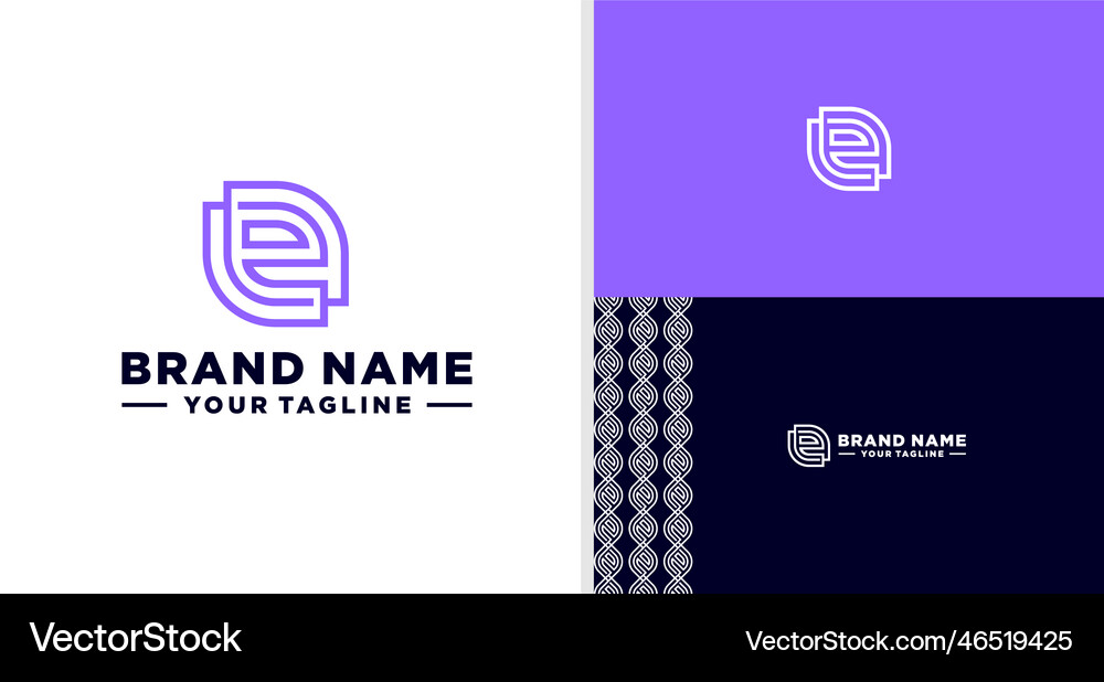 Letter e logo dna biotechnology software editable – Royalty-Free Vector ...