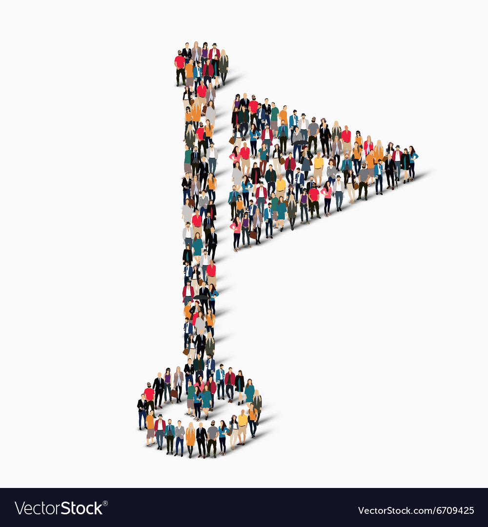 People shape map pointer marker Royalty Free Vector Image