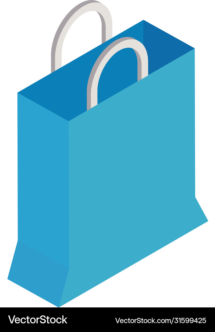 Shopping bag isometric style icon design Vector Image