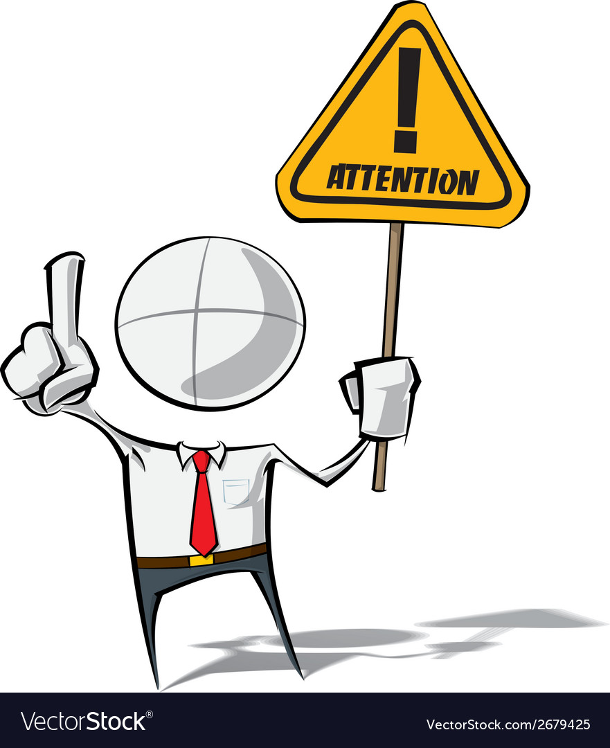 Simple business people attention Royalty Free Vector Image