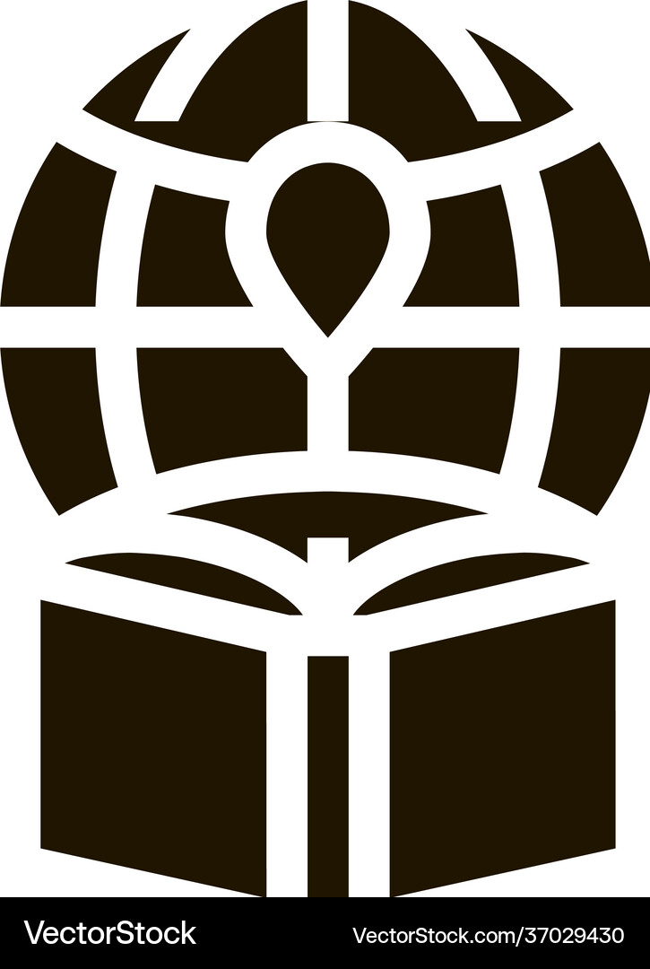 Atlas geographic map book icon Royalty Free Vector Image