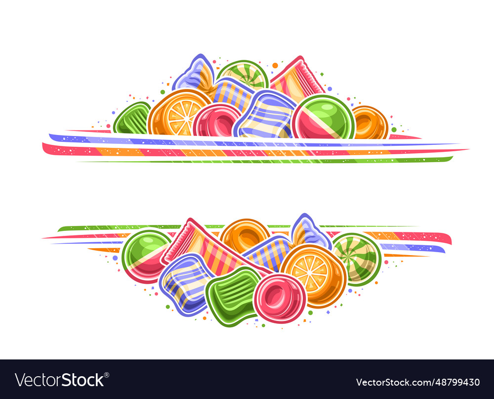 Border for candy shop Royalty Free Vector Image