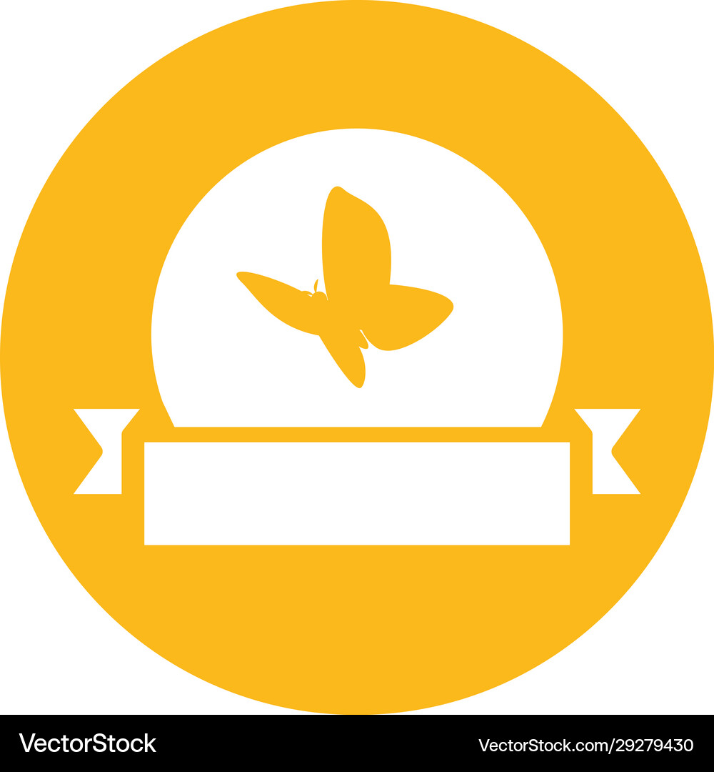 Butterfly and ribbon zero discrimination day Vector Image