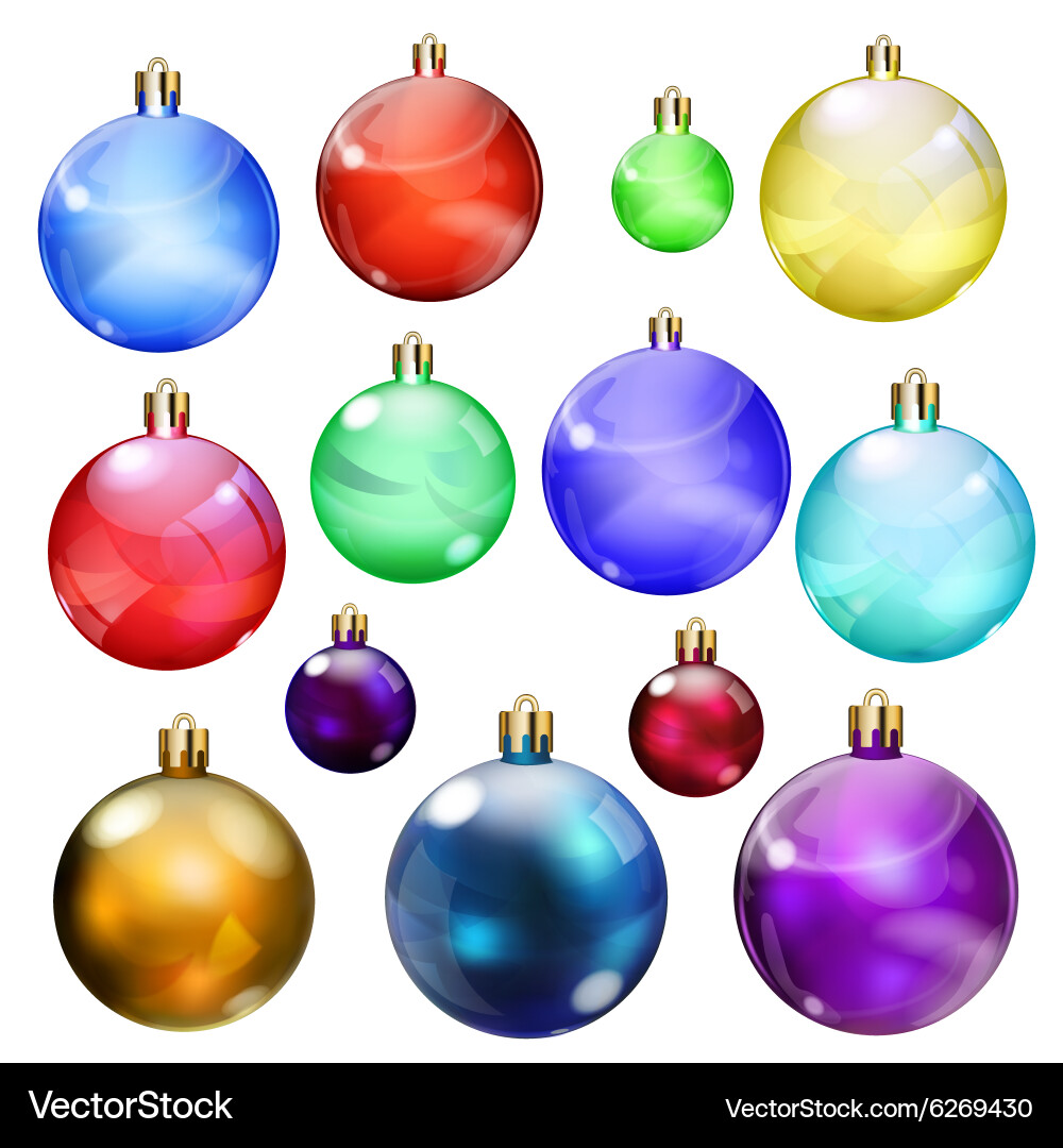 Christmas balls Royalty Free Vector Image - VectorStock
