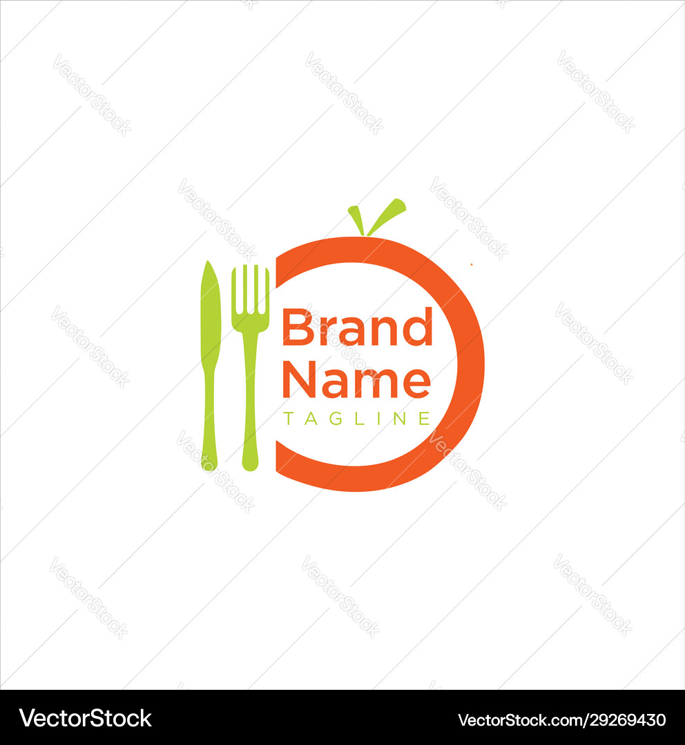 Circle fruit food logo catering logo Royalty Free Vector