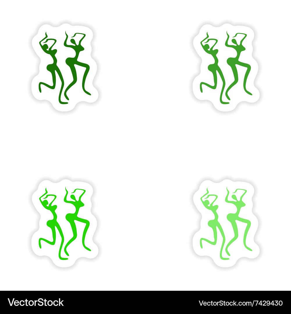 Concept stylish paper sticker on white background Vector Image