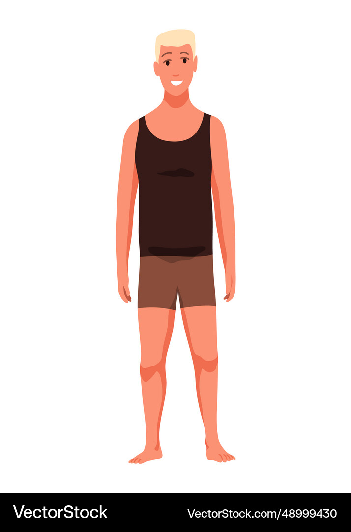 Male figure type icon body front view human Vector Image