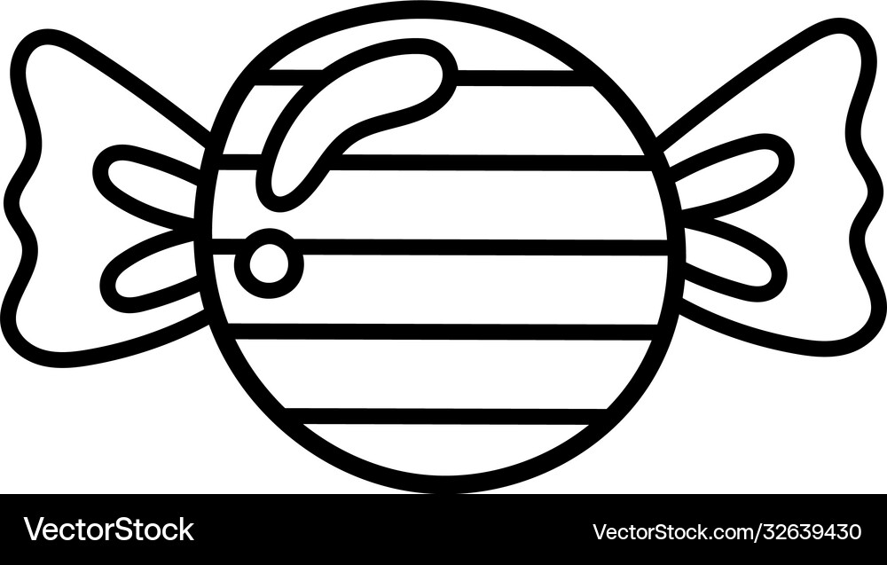 Sweet candy line style icon Royalty Free Vector Image