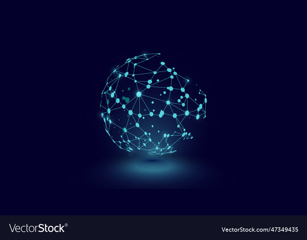 Abstract global network technology connection Vector Image