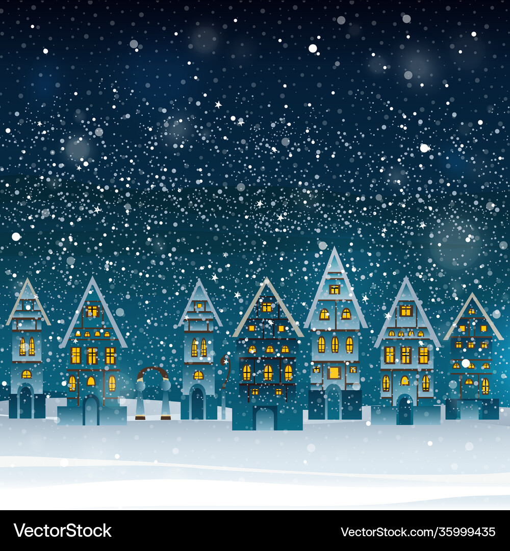 Christmas cartoon style background Royalty Free Vector Image