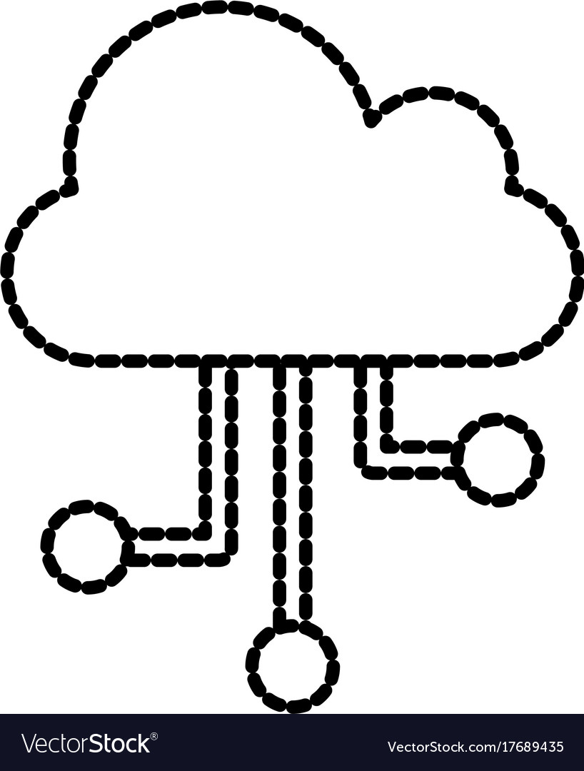 Cloud technology computing communication Vector Image