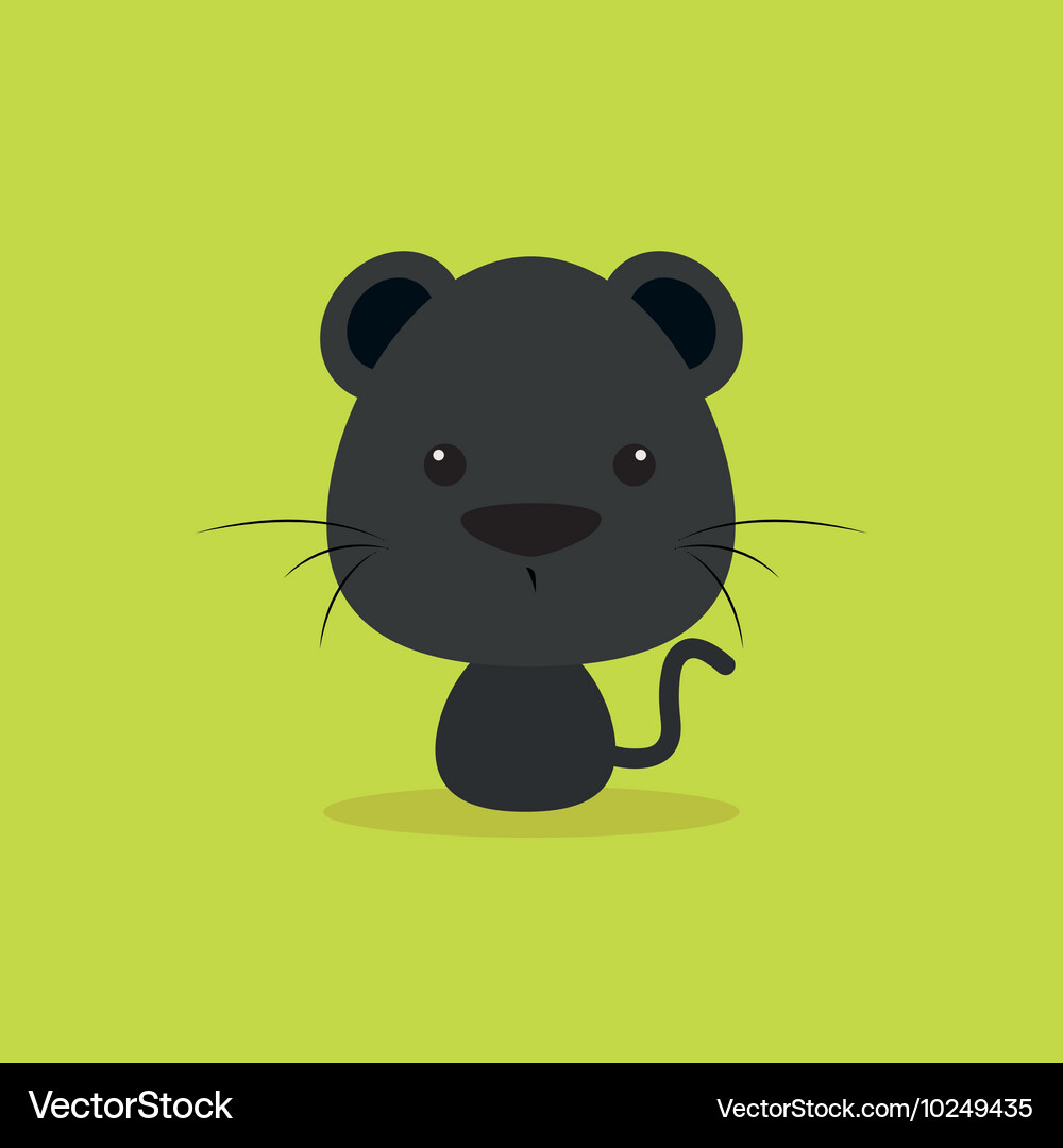 Cute cartoon wild puma Royalty Free Vector Image