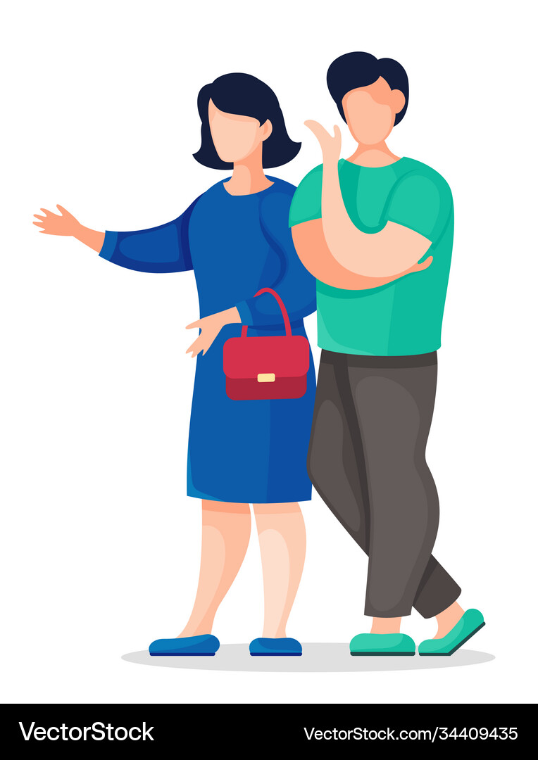 Faceless cartoon characters isolated at white Vector Image