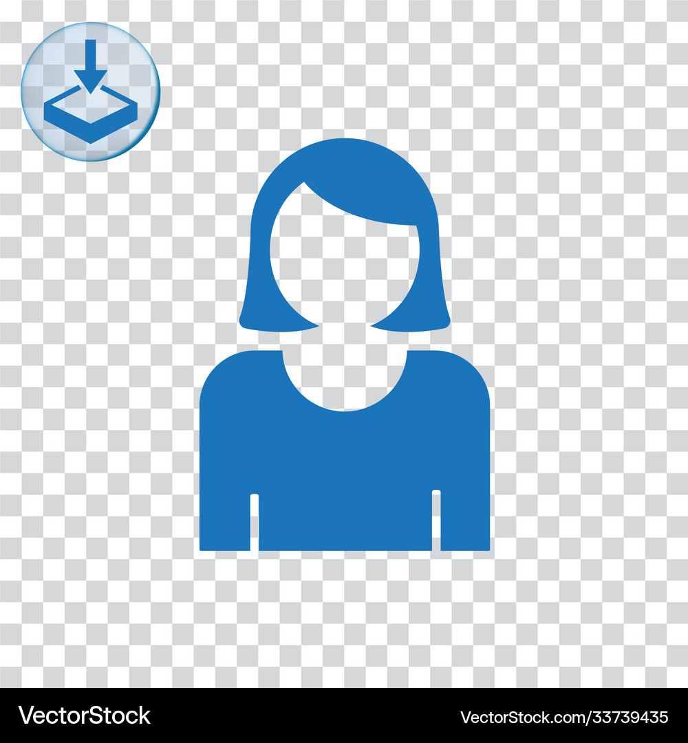 Female user avatar icon for web and mobile Vector Image