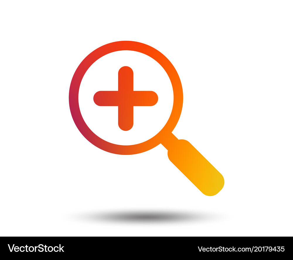 Magnifier glass sign icon zoom tool navigation Vector Image