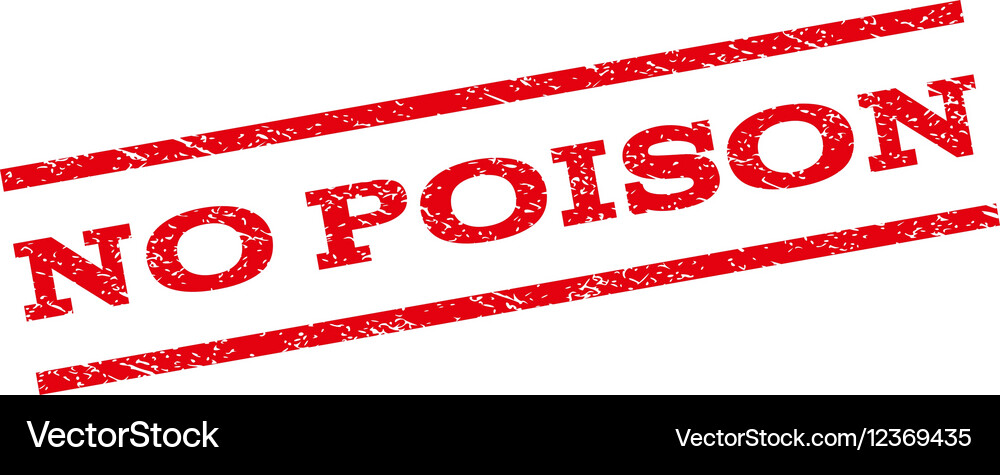 No poison watermark stamp Royalty Free Vector Image