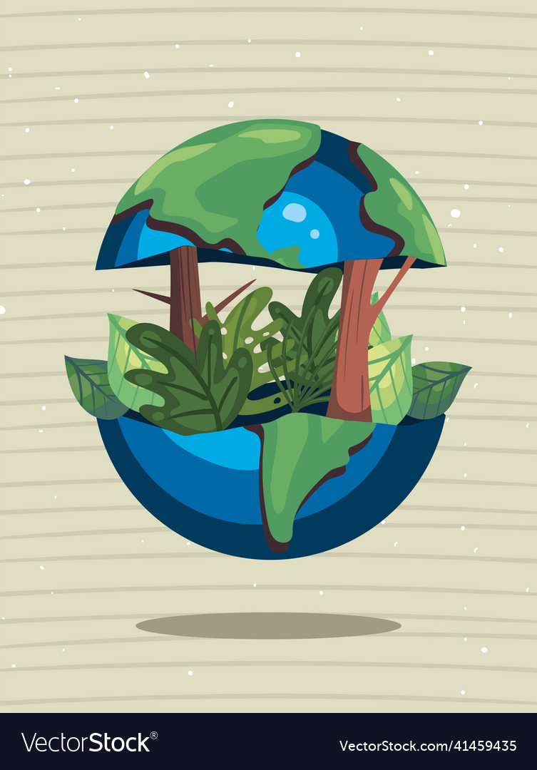 Poster of save the planet Royalty Free Vector Image