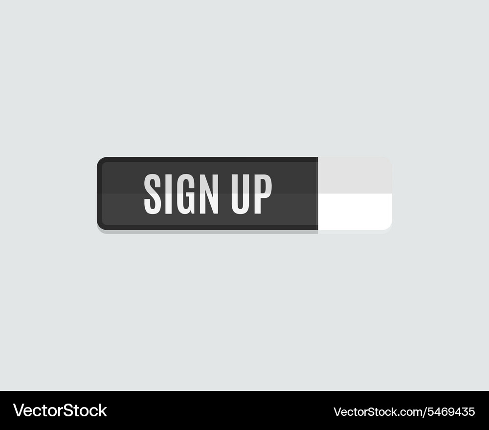 Sign up web button rectangle flat design Vector Image