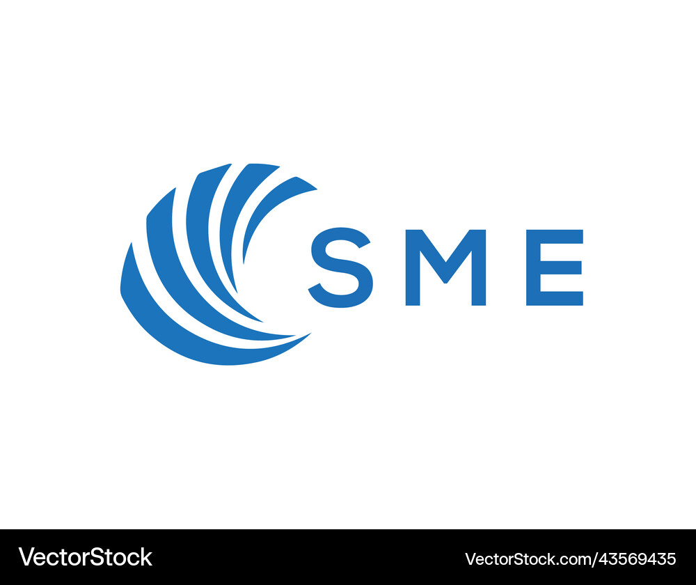 Sme letter logo design on white background Vector Image