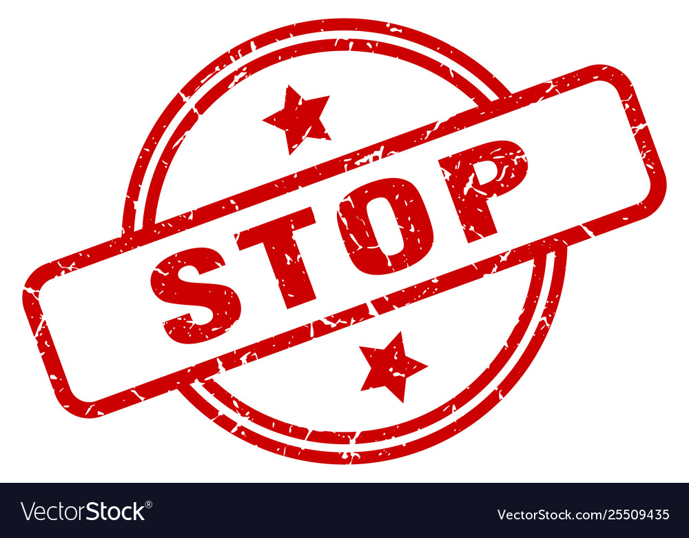 Stop Royalty Free Vector Image - VectorStock