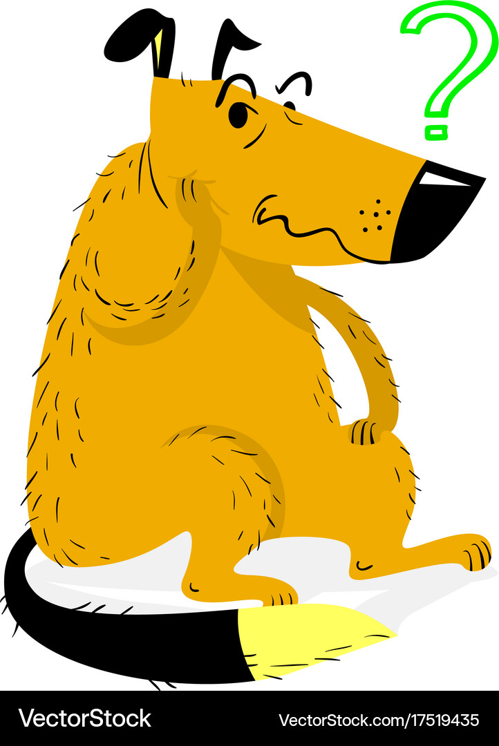 Funny Question Mark Dog