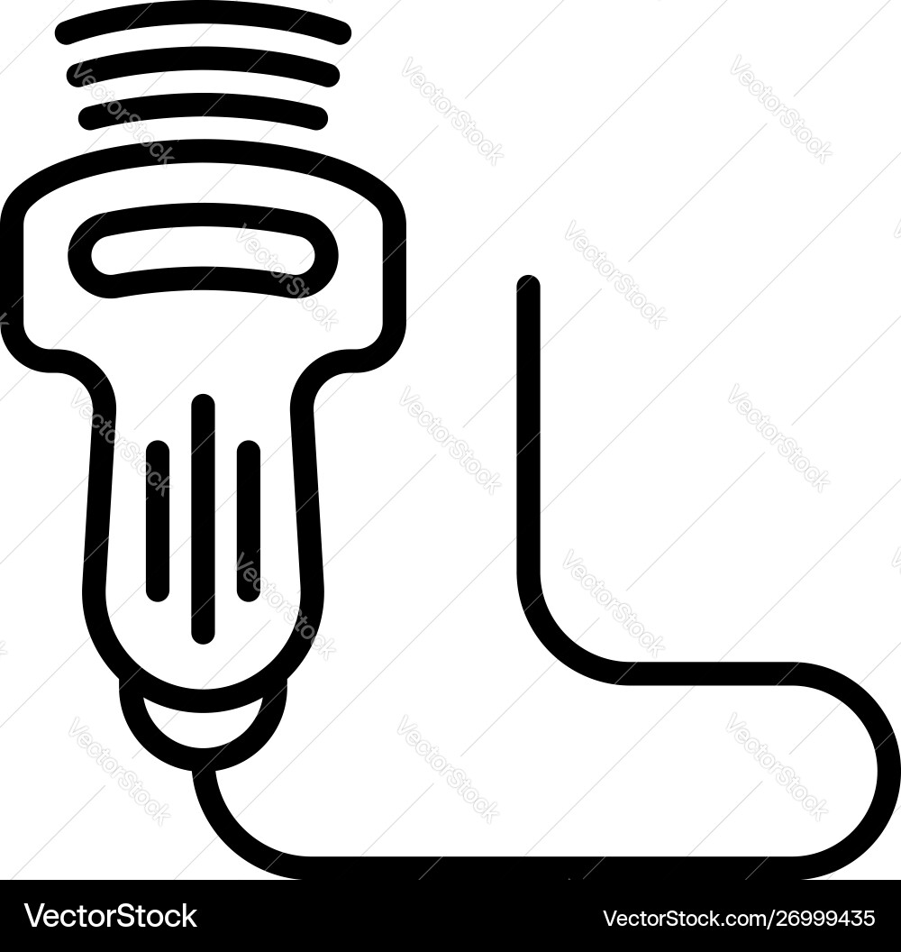 Ultrasonic device icon outline style Royalty Free Vector