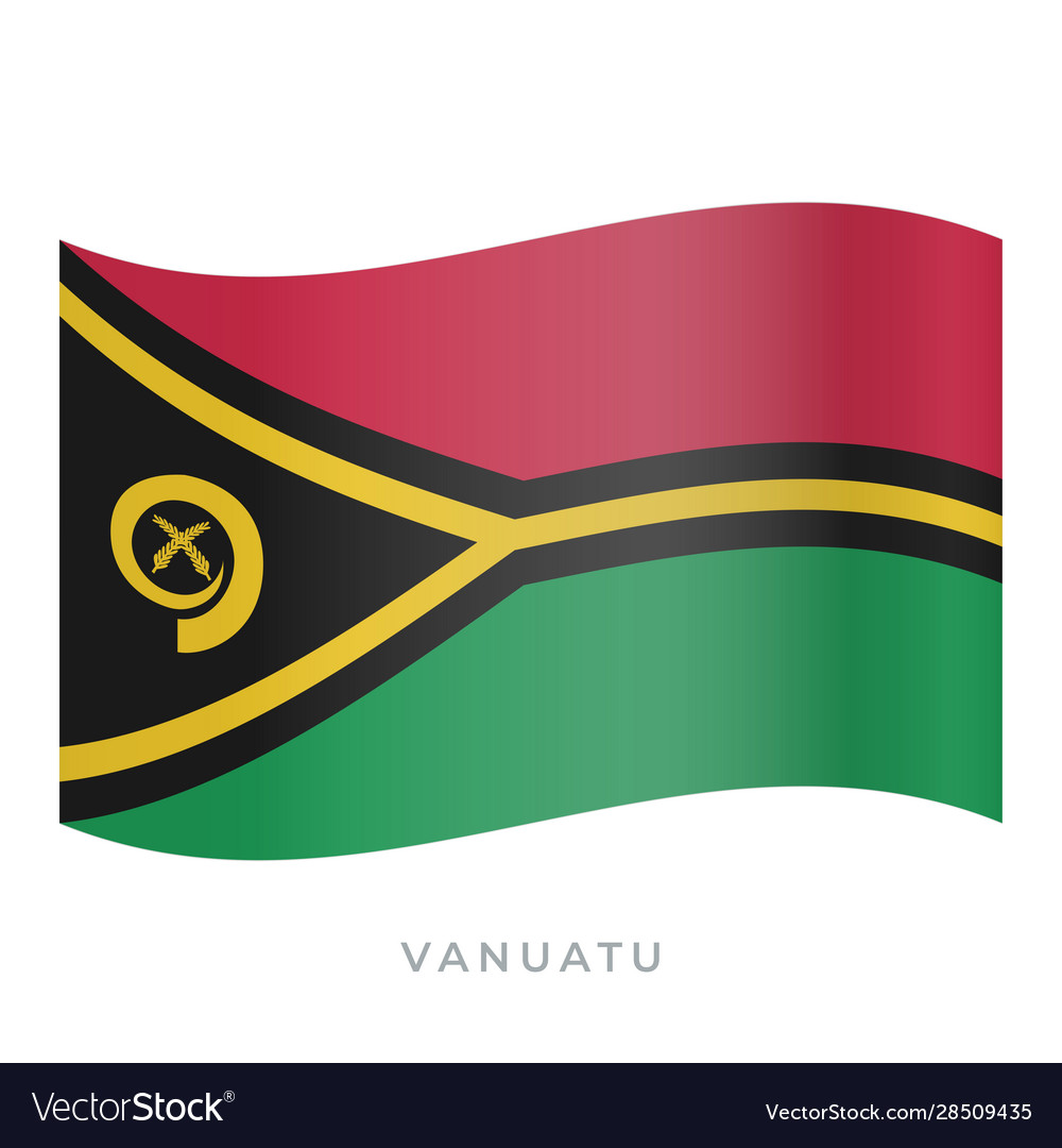 Vanuatu waving flag icon Royalty Free Vector Image