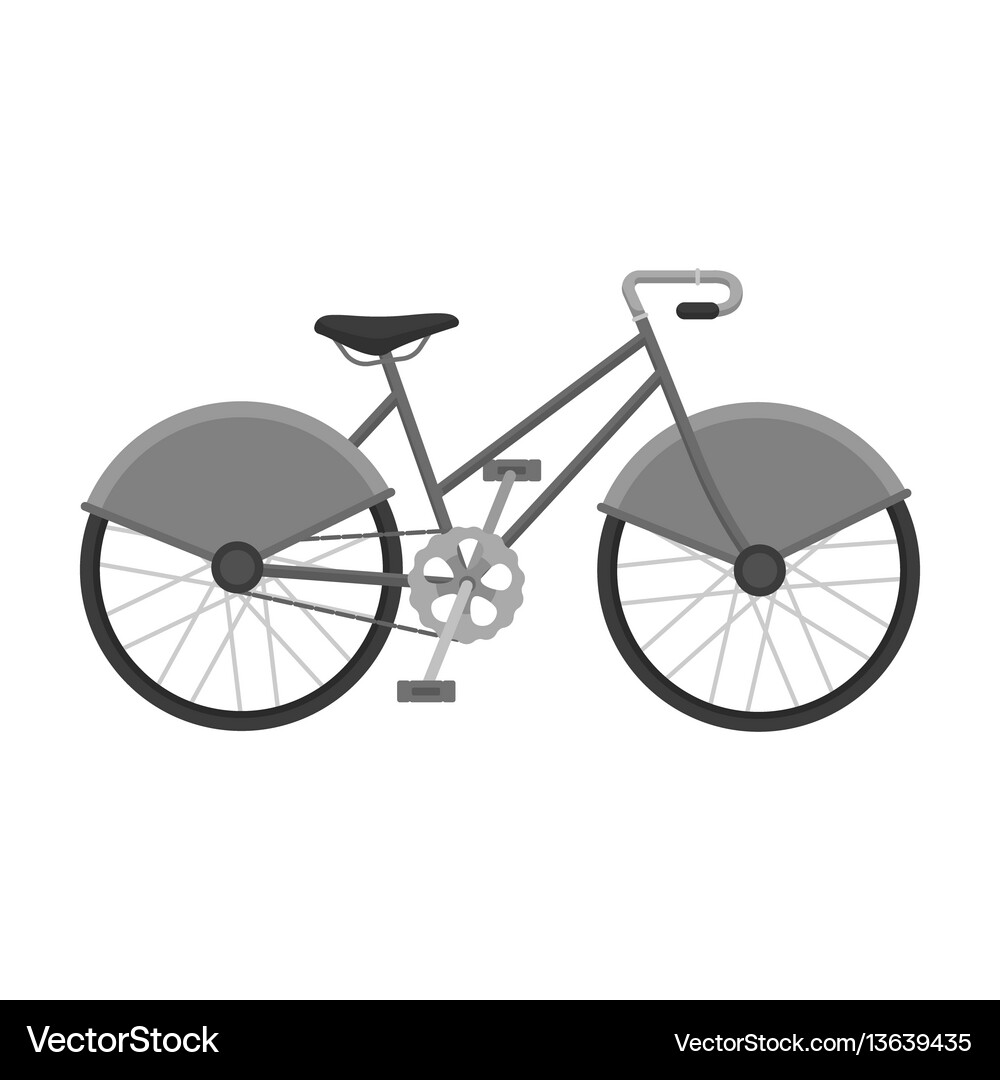 Walking bicycle with large shields and curves Vector Image