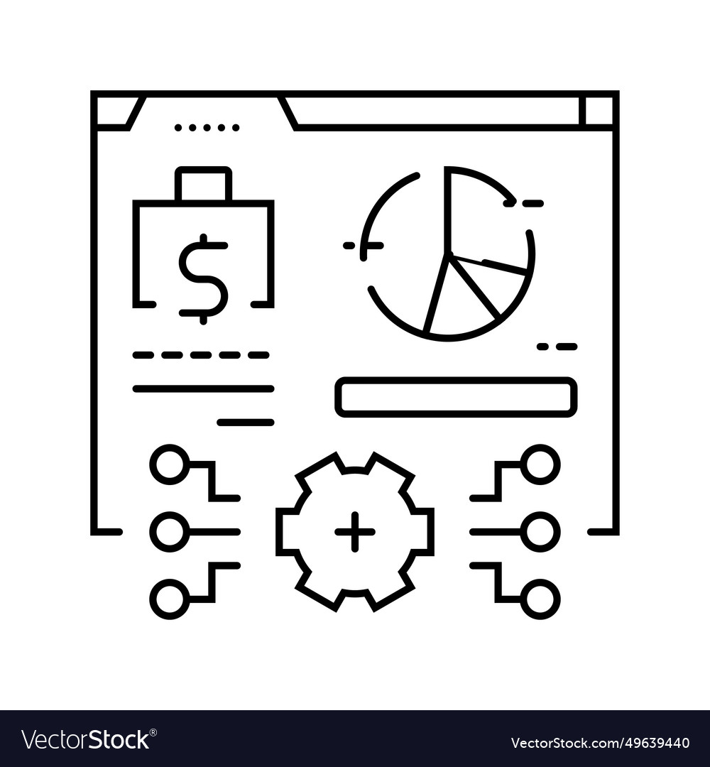 Accounting software line icon Royalty Free Vector Image Accounting software line icon Royalty Free Vector Image